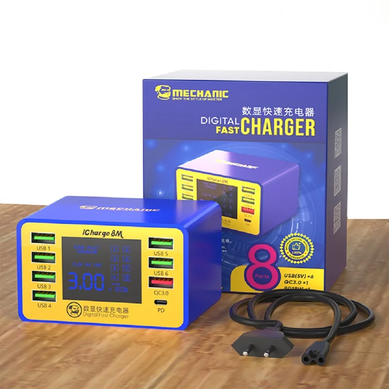 Mechanic iCharger 8M USB Interfaces Quick Charger LCD OEM