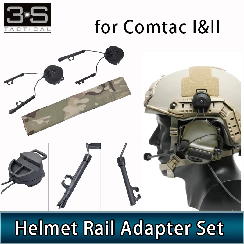 Helmet Rail Adapter Set For Headset Comtac I&ii&iii Peltor Comtac ...