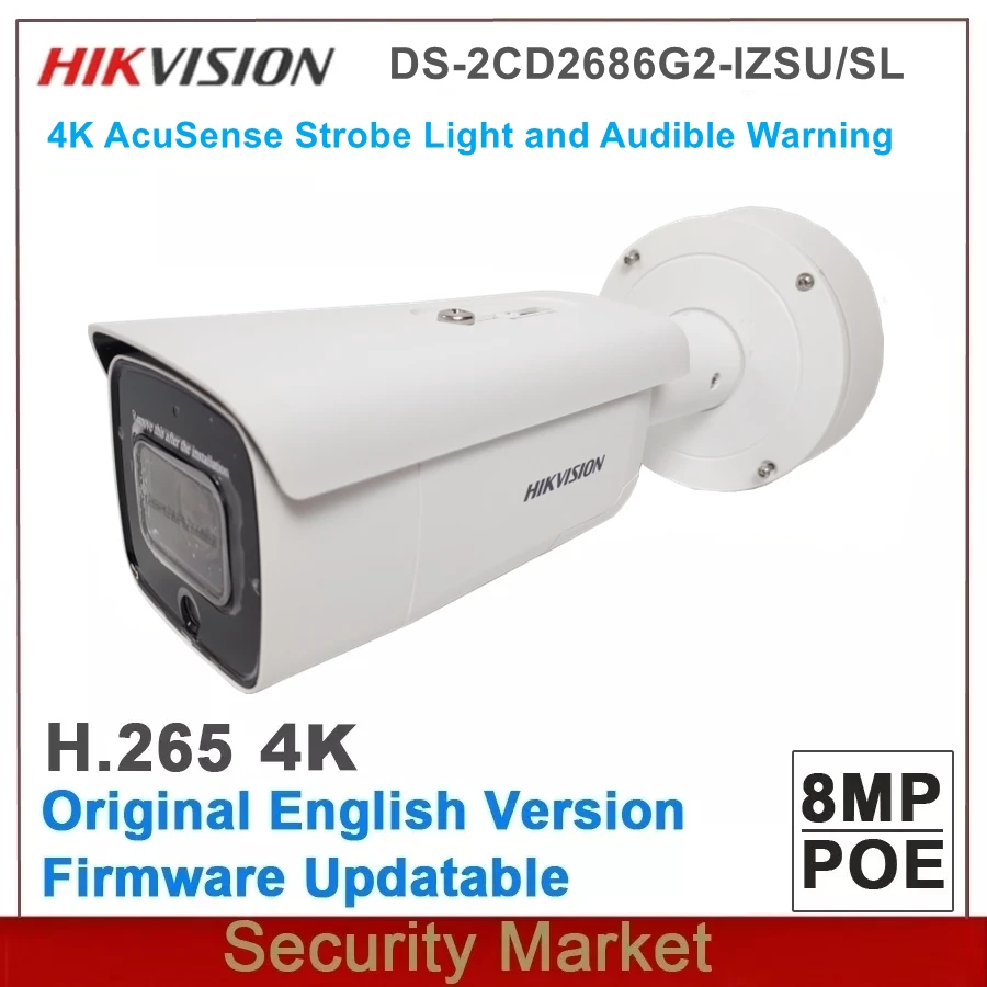 Original Hikvision DS 2CD2686G2 IZSU/SL 4K 8MP AcuSense Strobe Light ...