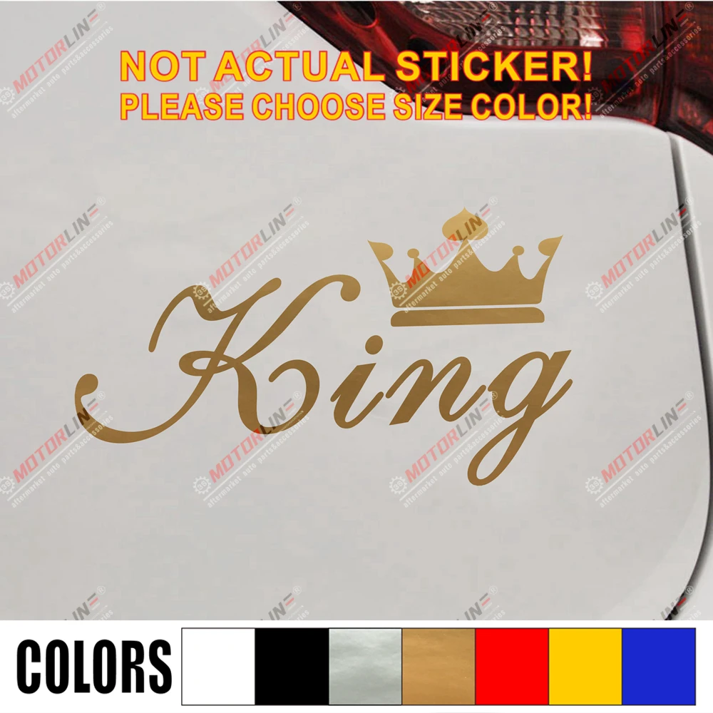 pick size color Crown Prince Princess King Car Decal Sticker Vinyl die ...