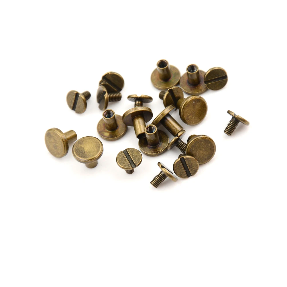 VIS,Bronze-5mm--10 ensemble-lot laiton massif bouton vis goujon vis ...