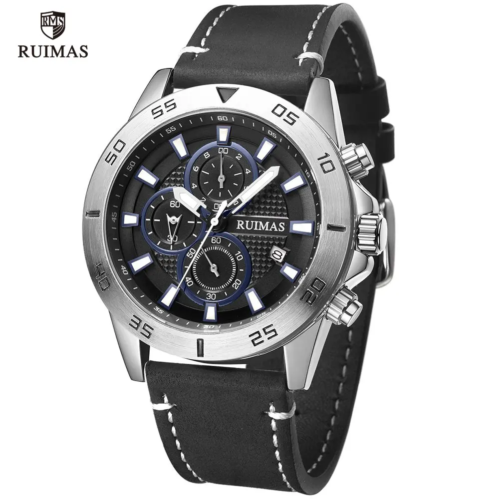 Ruimas relógios casuais masculinos, relógio de pulso com pulseira de ...