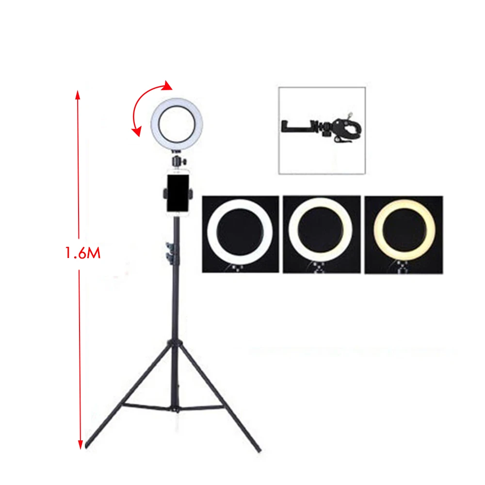 72 LED Selfie Ring Light USB 5500K Studio Camera Ring Light Makeup ...