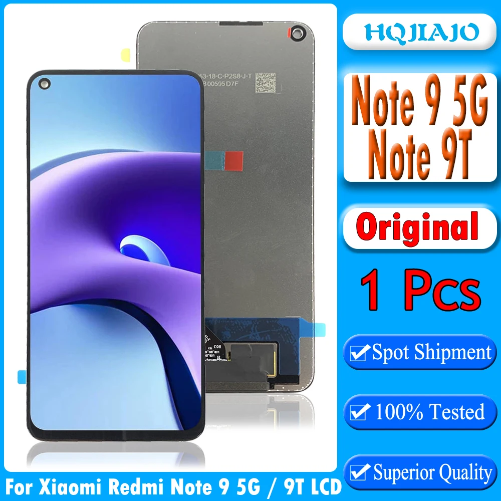 Original LCD For Xiaomi Redmi Note 9 5G LCD Display Touch Screen Digitizer Phone Parts For Note ...