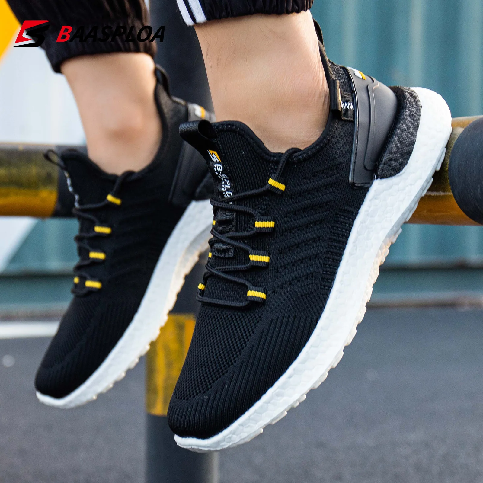 Men Running Sneakers Breathable Trendy Casual Light Walking Shoes ...