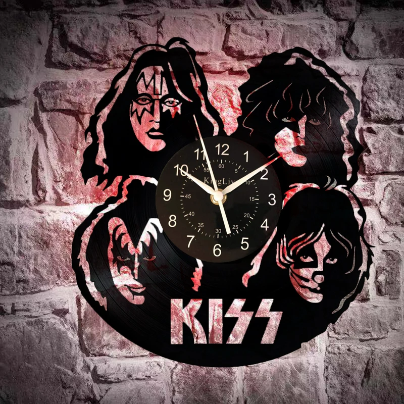 Banda de rock KISS reloj LED con forma de disco regalo para Fans de ...