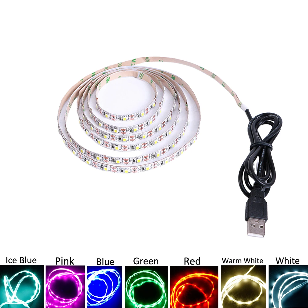 5v 2835 Led Light Strips | Led Strip Lights Tv Usb | Led Strip Color 2m Usb - Led Strip - Aliexpress