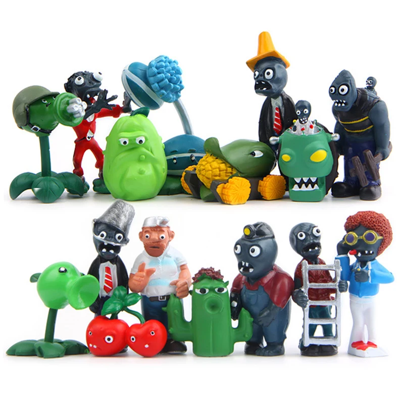 16Pcs-Set-Plants-vs-Zombies-PVZ-Figures-Toys-PVC-Cherry-Bomb-Cactus ...