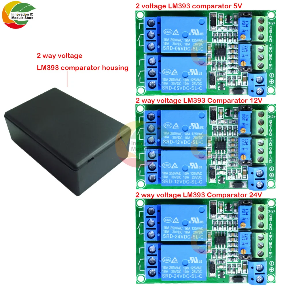 Ziqqucu 2-channel Voltage Comparison Module 2-channel Voltage Comparator Voltage Comparison IC ...