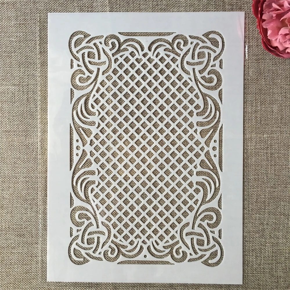 29cm A4 Window Frame Rectangle DIY Layering Stencils Painting Scrapbook ...