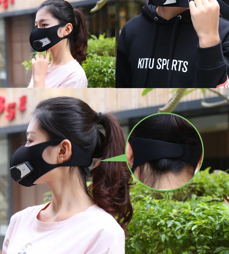 2020 PM2.5 Dustproof Mask Smart Electric Fan Masks Anti Pollution ...