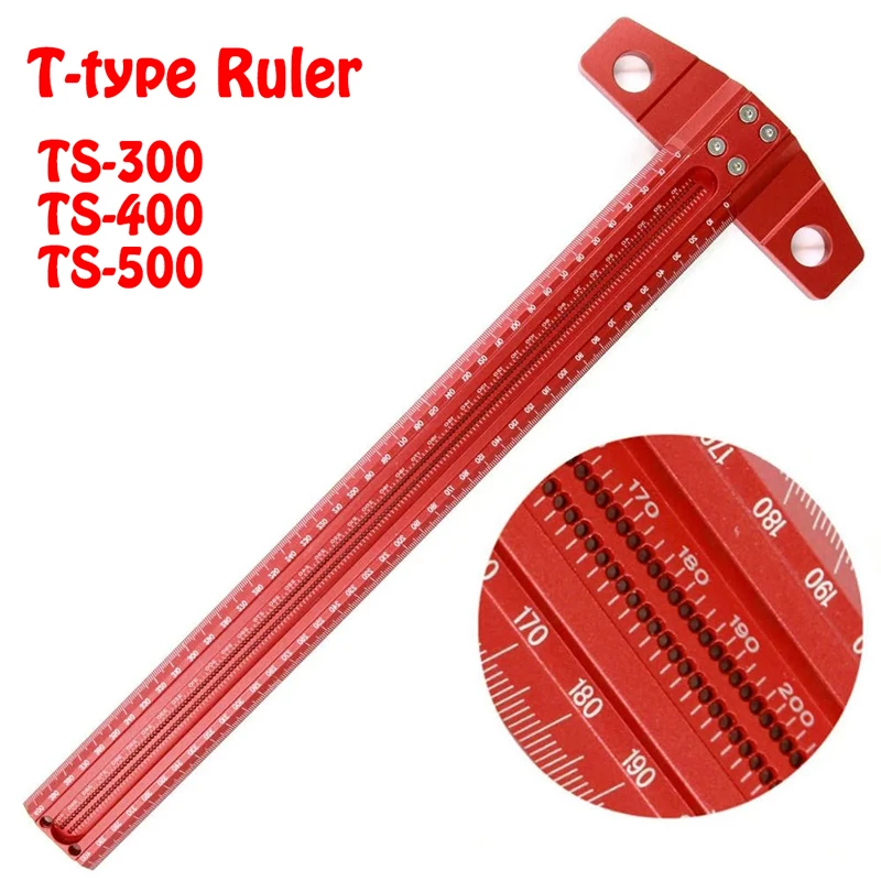 Woodworking-Scribe-60-600mm-T-type-Ruler-Scribing-ruler-Aluminum-alloy ...