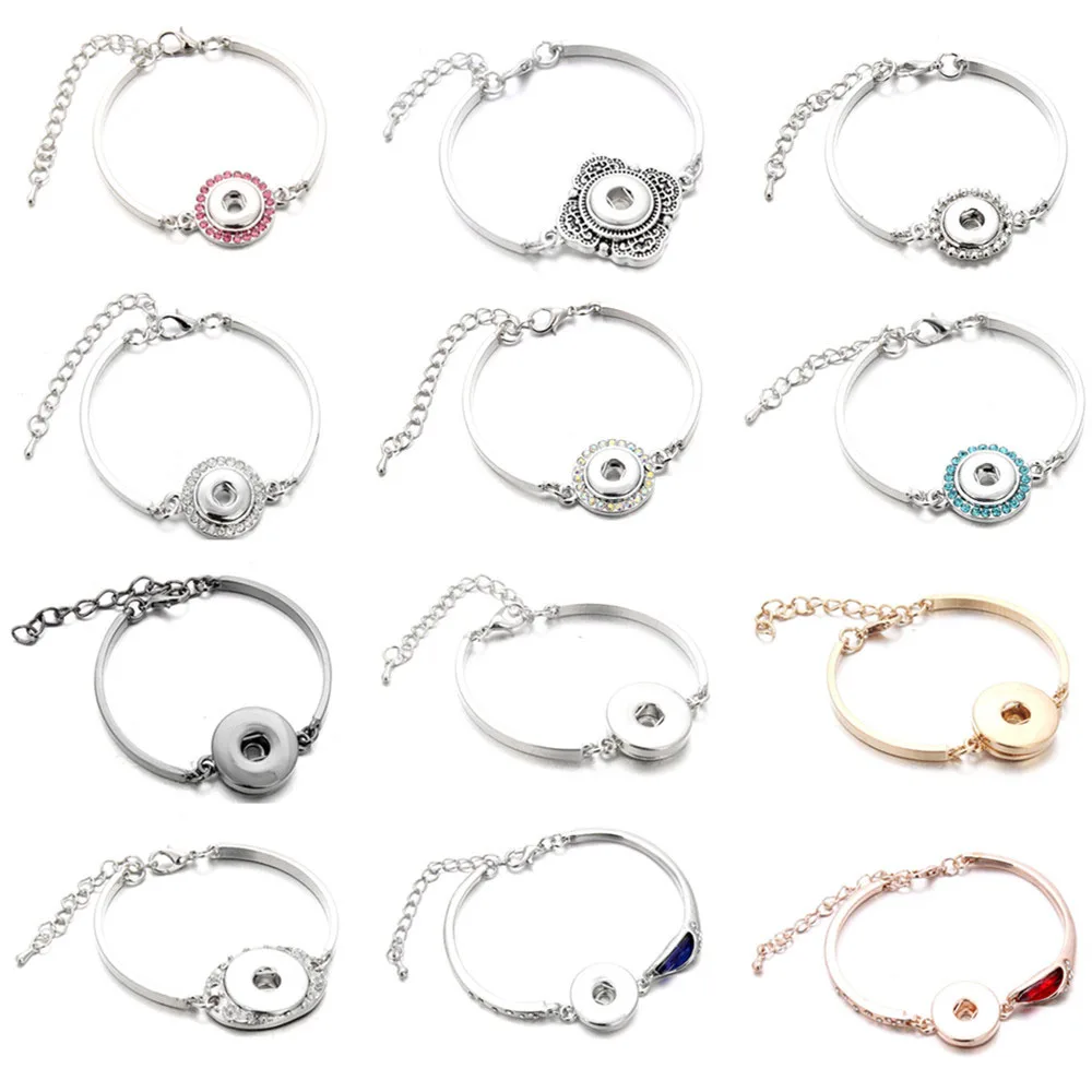 Hot Snap Jewelry Interchangeable Snap Bracelets for 12mm 18mm Snaps ...