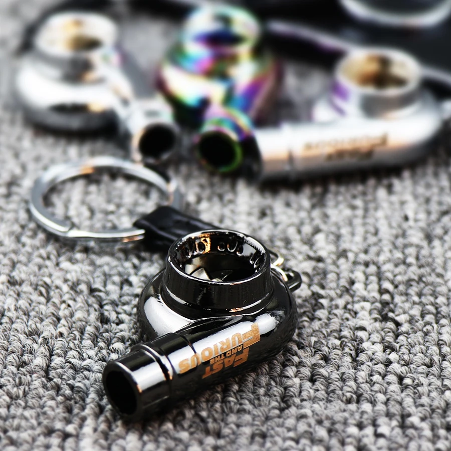 Mini-Turbo-Turbocharger-Keychain-Spinning-Turbine-Key-Chain-Ring ...