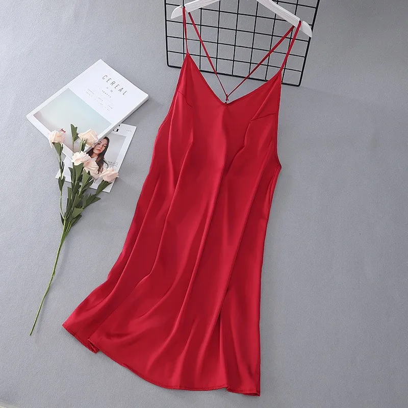 Sexy-Womens-Satin-Nightgown-Summer-Sleeveless-Nightdress-Strap-Backless ...