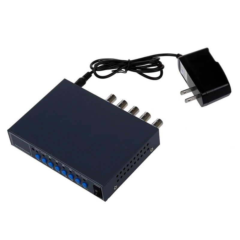 VGA 4CH Color CCTV Security Camera Video Quad Processor Splitter Remote ...