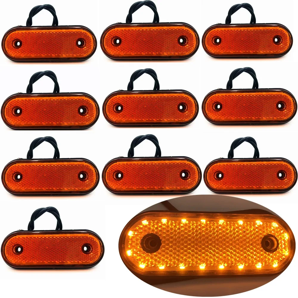10x-20LED-12V-Truck-side-marker-lights-trailer-LED-Reflector-Van ...