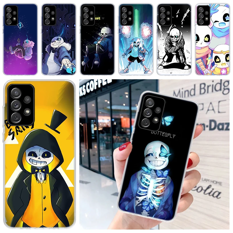 Undertale-sans-doggo-casing-ponsel-untuk-Samsung-Galaxy-A52-A53-A54-A12 ...
