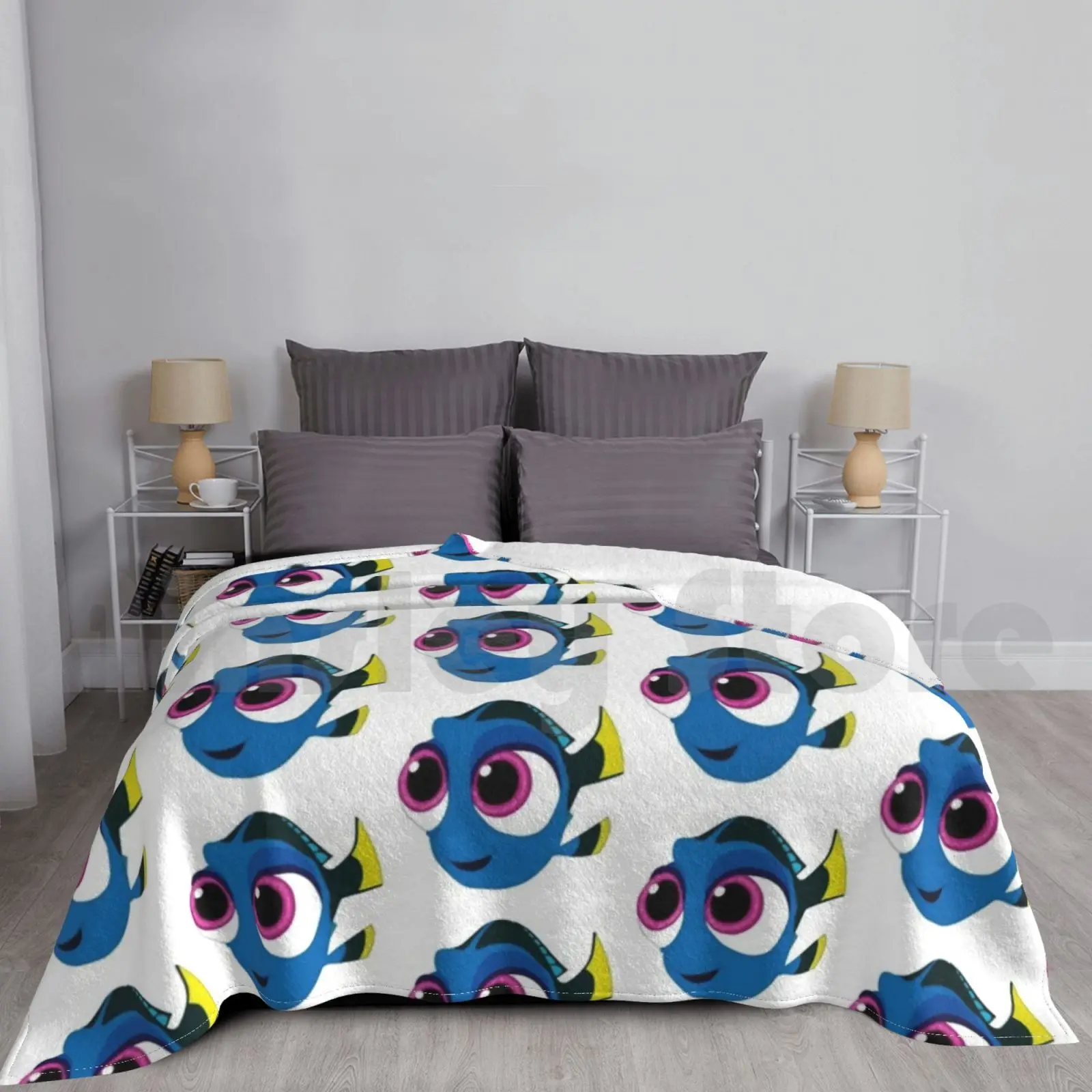 Baby-Dory-Blanket-For-Sofa-Bed-Travel-Fining-Nemo-Cartoon-Blue-Fish ...