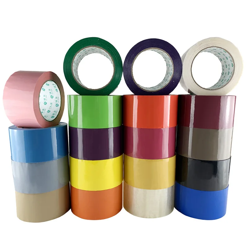 Cinta transparente de colores para embalaje de mensajería, 1 rollo de ...