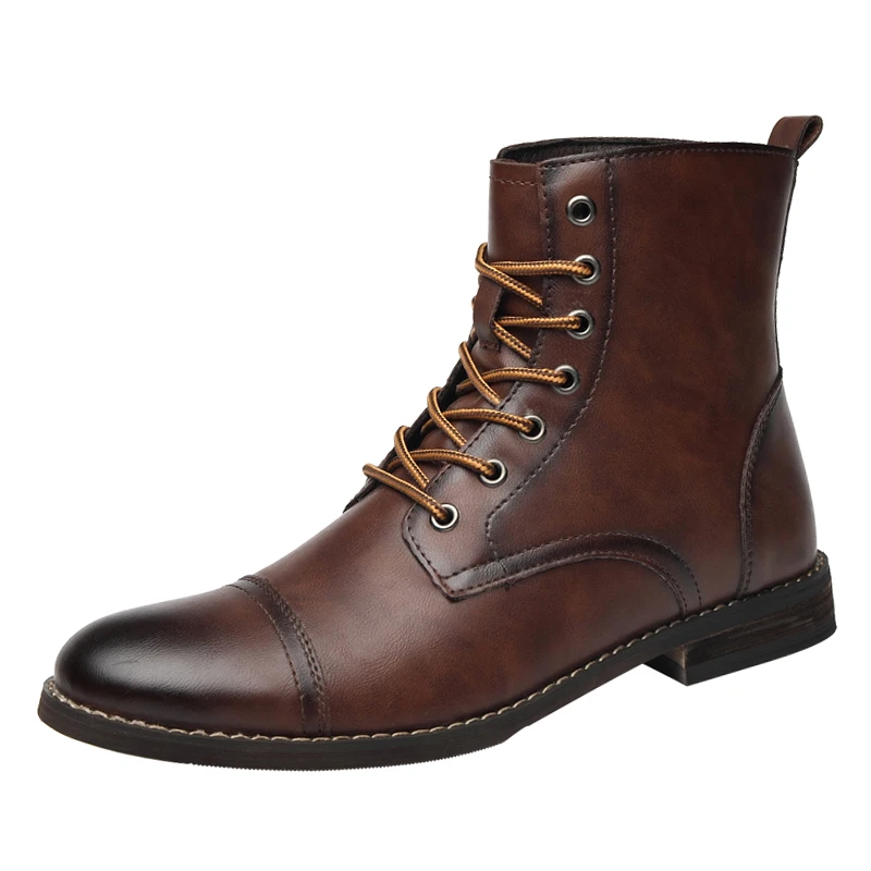 Men Fashion Boots New Arrival Britsh Vintage Leather Boots Shoes Men ...
