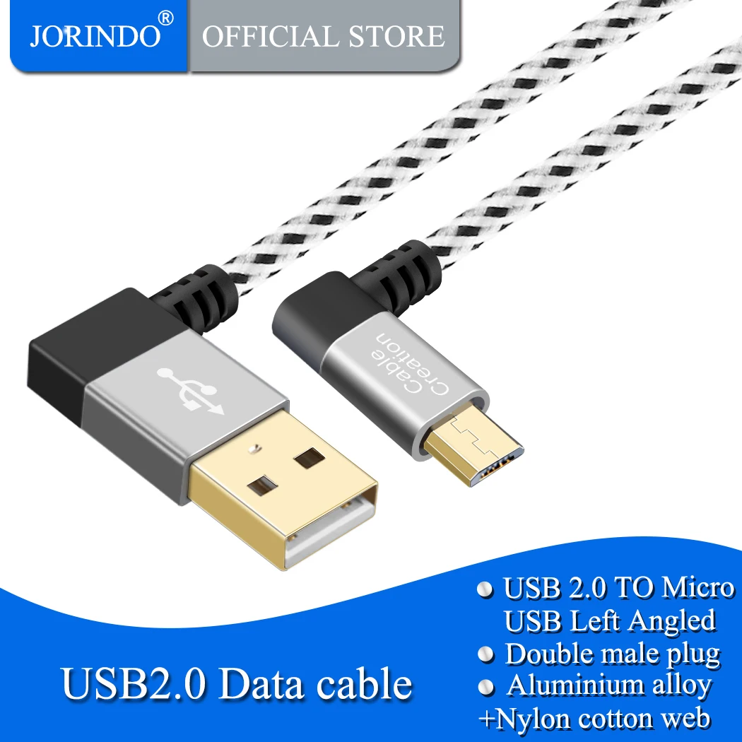 JORINDO-Short-90-Degree-USB-2-0-A-to-Micro-USB-B-Cable-Double-Angle ...