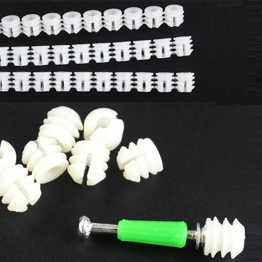 2000pcs M6 Nylon Pre-insert Embedded Nut Barrel Furniture Cupboard ...