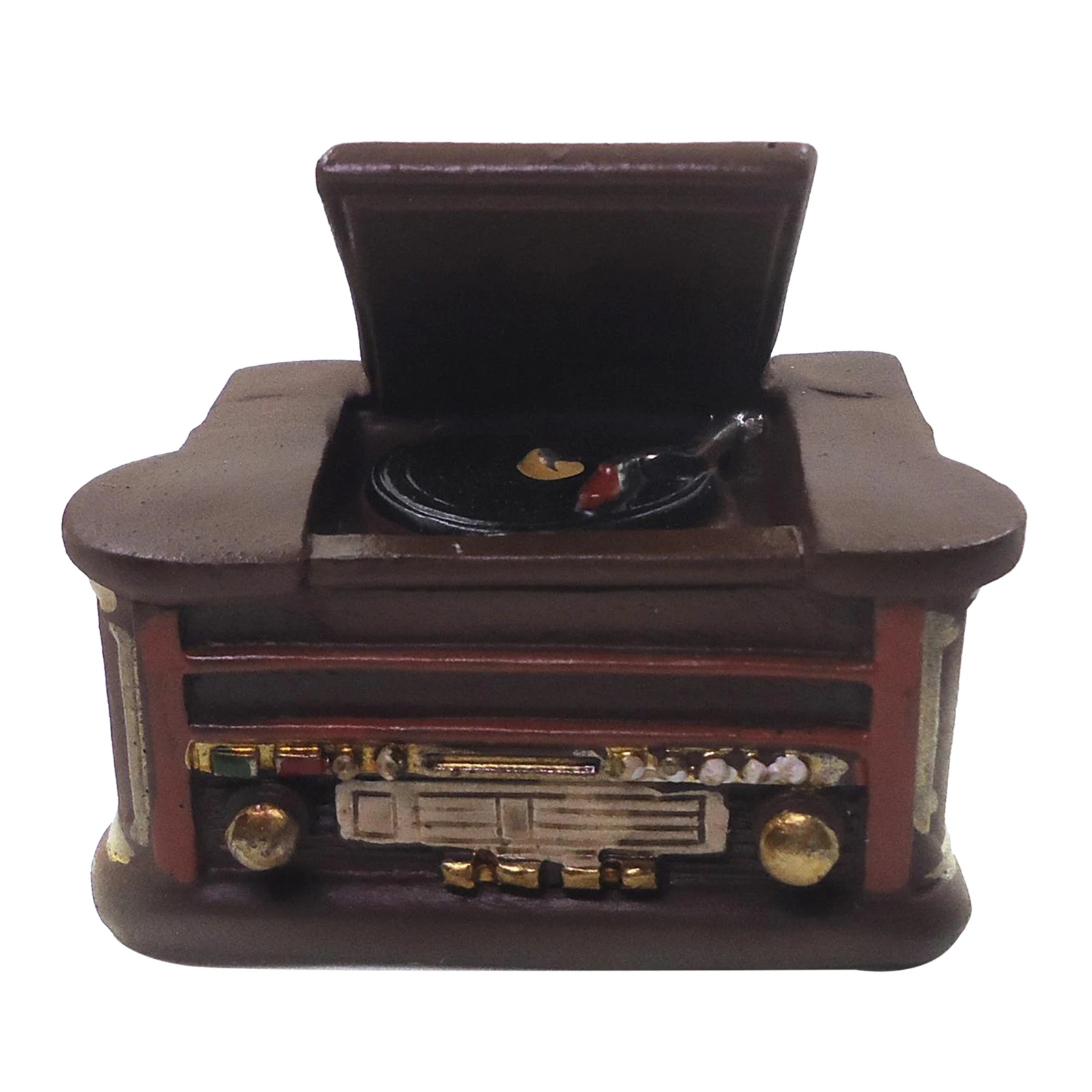 1/6 Miniature Dolls House Resin Record Player Music Furniture Accessory ...