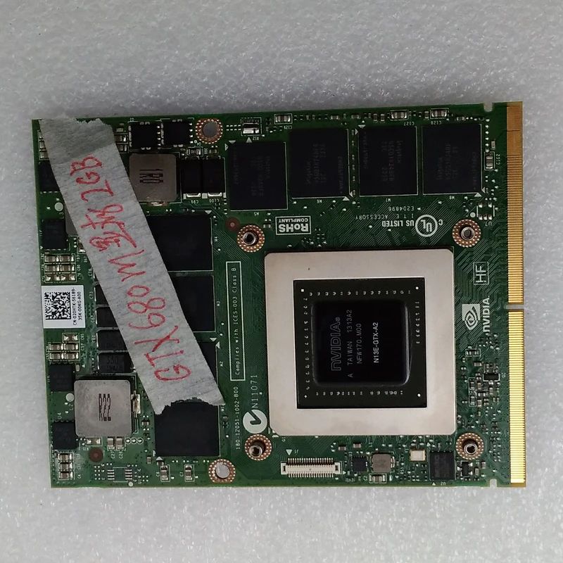 GTX 680m GTX680M 2 Гб GDDR5 MXM3.0b Графика VGA карты 20HTK 020HTK CN ...