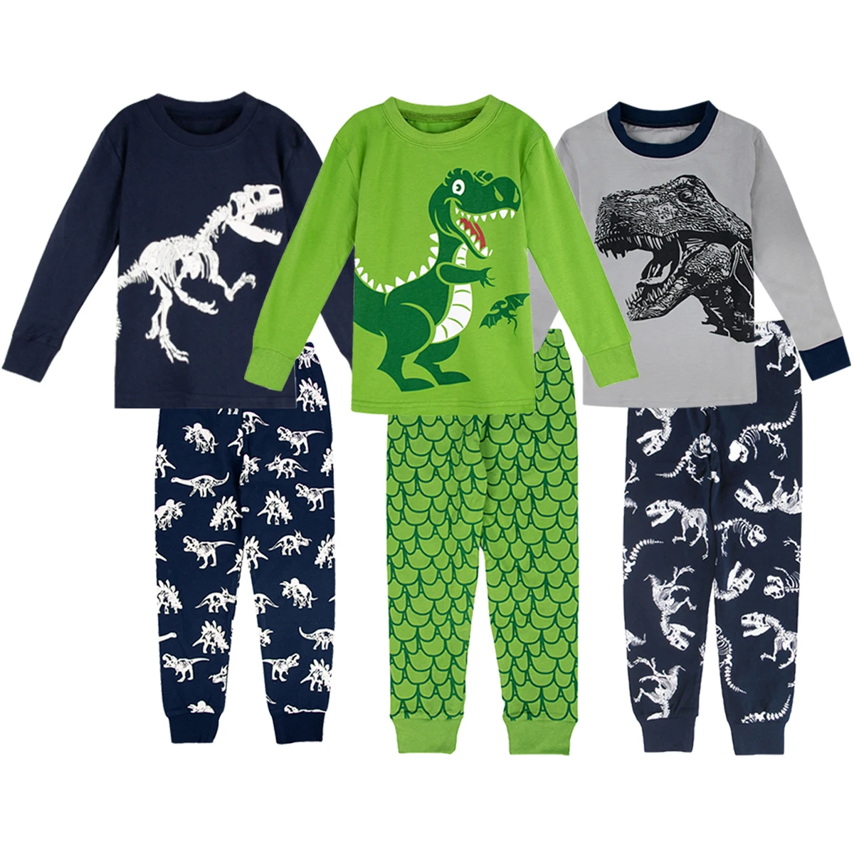kids pajamas Set for Boys Carnival Sleepwear Children Pirate Police ...