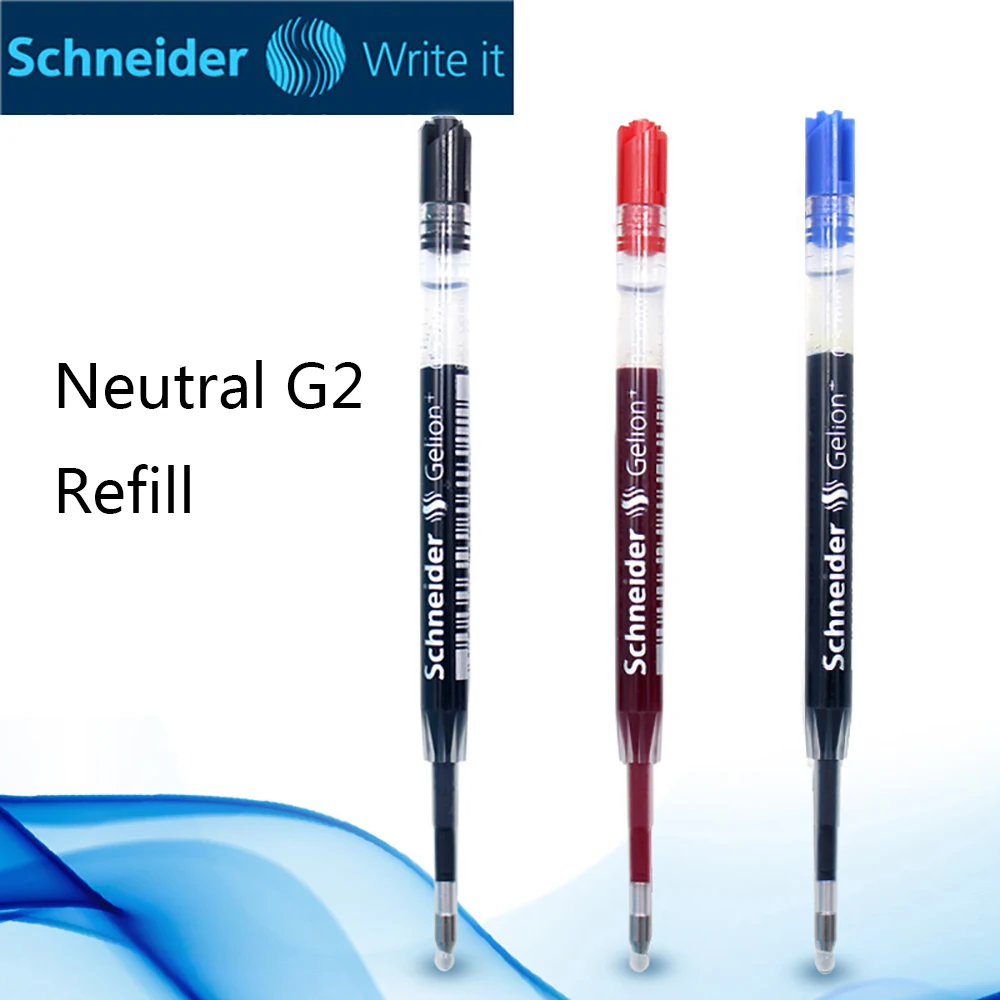 3PCS Schneider Gelion+ Gel Pen Refill 0.5mm Large Capacity G2 European ...
