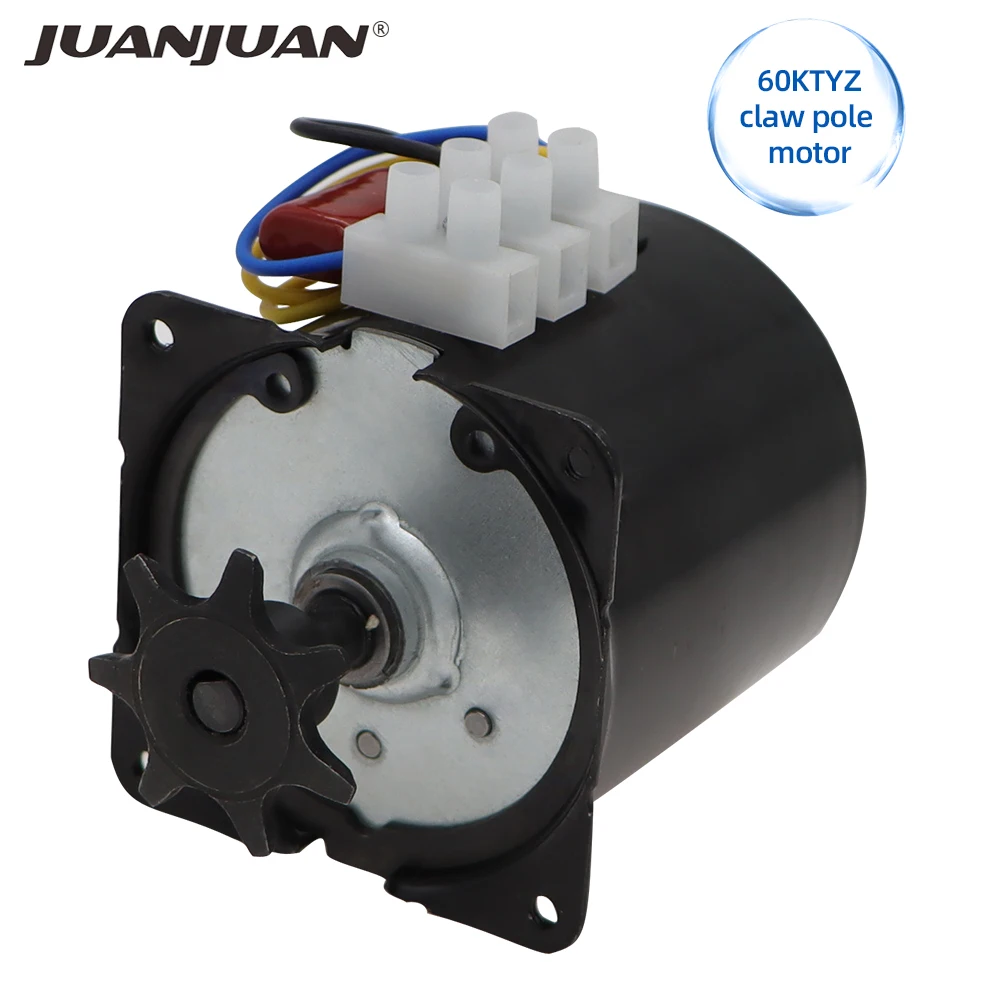 Motor de engranaje Micro 60KTYZ, Motor de engranaje síncrono de imán permanente 220V CA 14W 50Hz ...