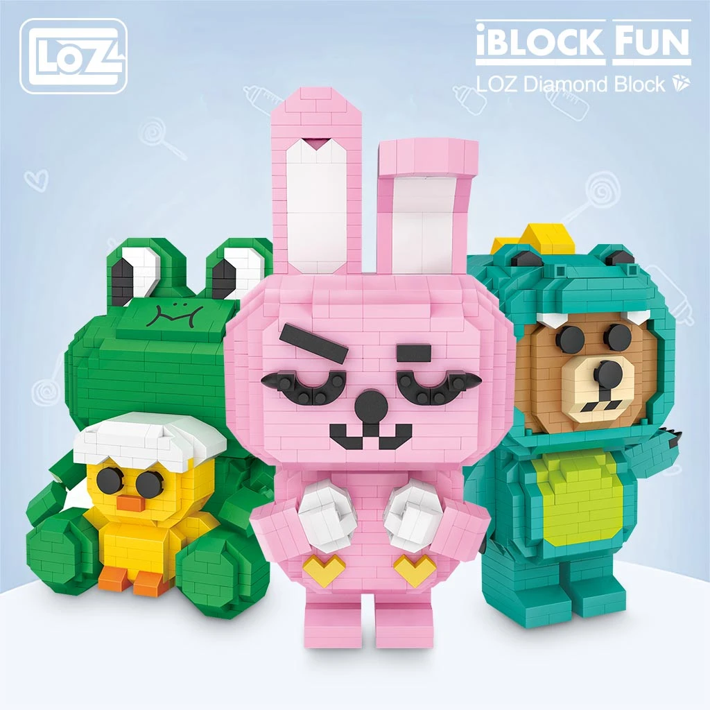 Frog Building Block | Block Construction | Loz Diamond Blocks | Pink ...