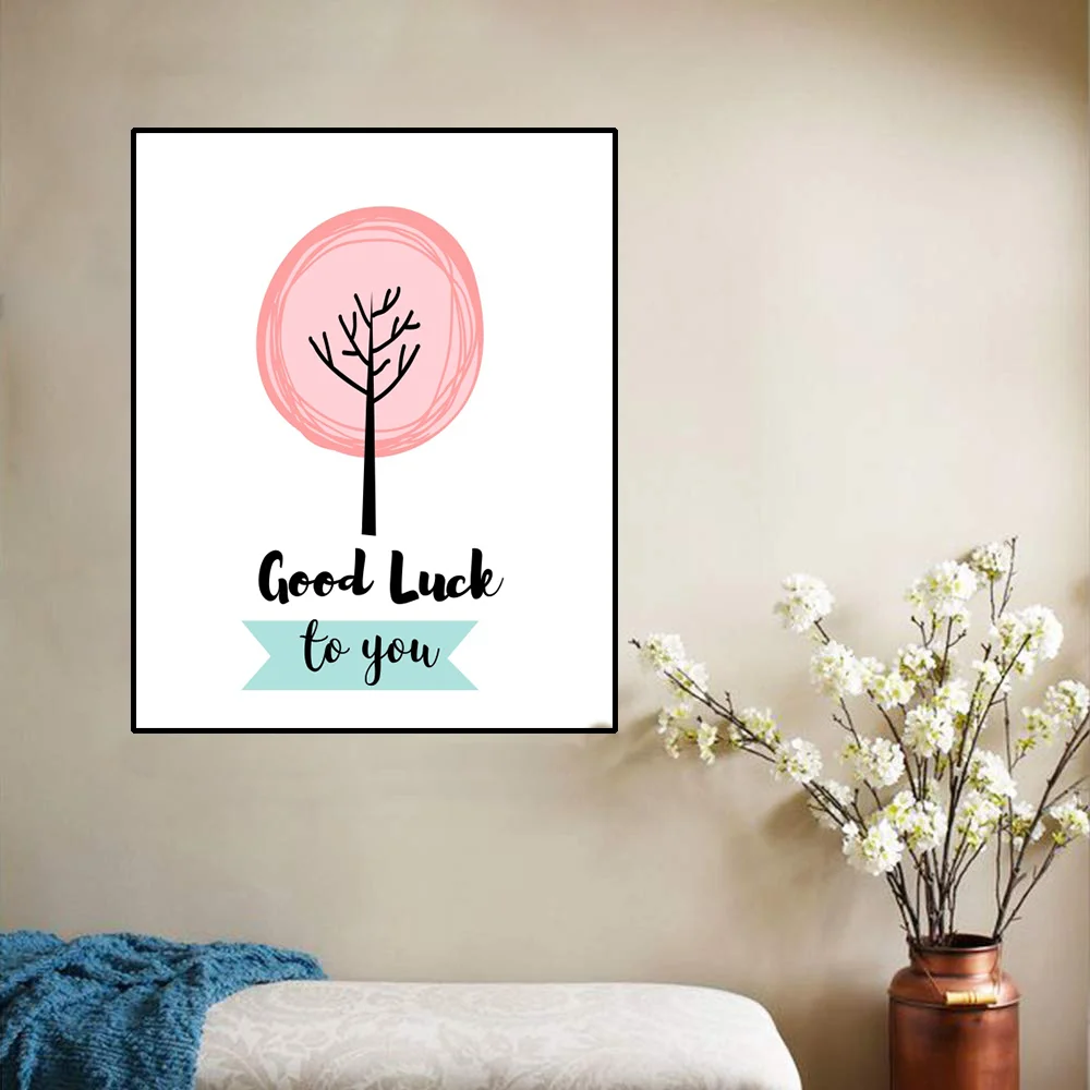 Wall Art Canvas Painting Lucky tree Good luck to you Meaningful ...