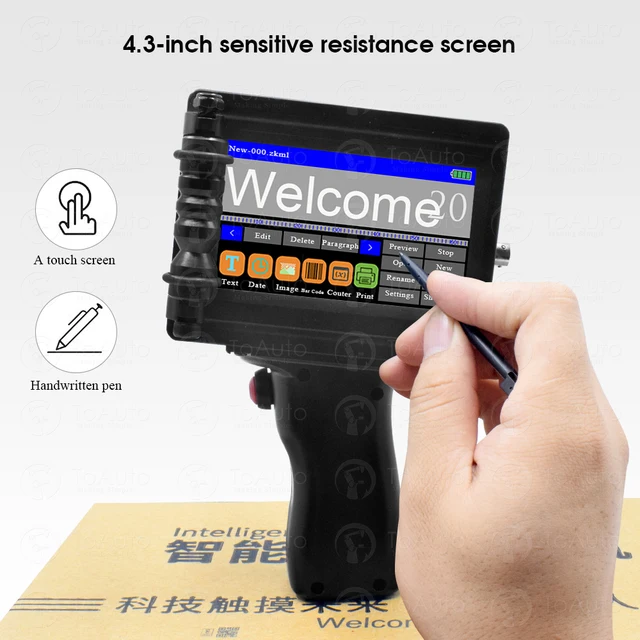 Handheld Coding Printer Handheld Inkjet Printer With Touch Screen ...