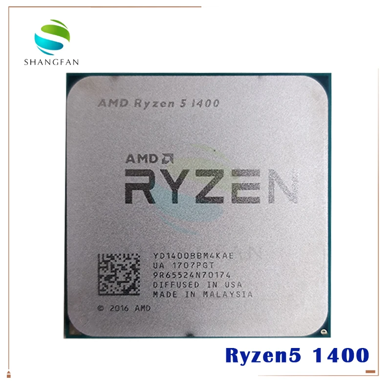 Processador amd ryzen 5 1400 r5 1400, 3.2 ghz quad core, soquete am4 ...
