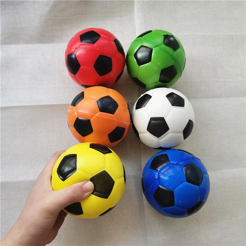 6 pçs/lote 10cm esponja de espuma do bebê anti stress bolas futebol ...