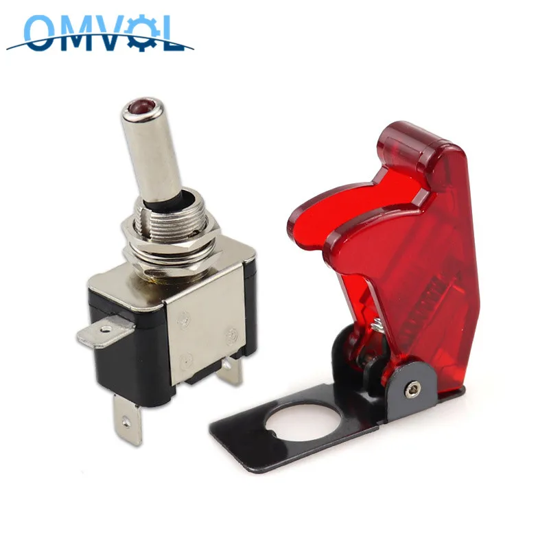 LED illuminated LED Toggle Switch With Missile Style Flick Cover Car ...