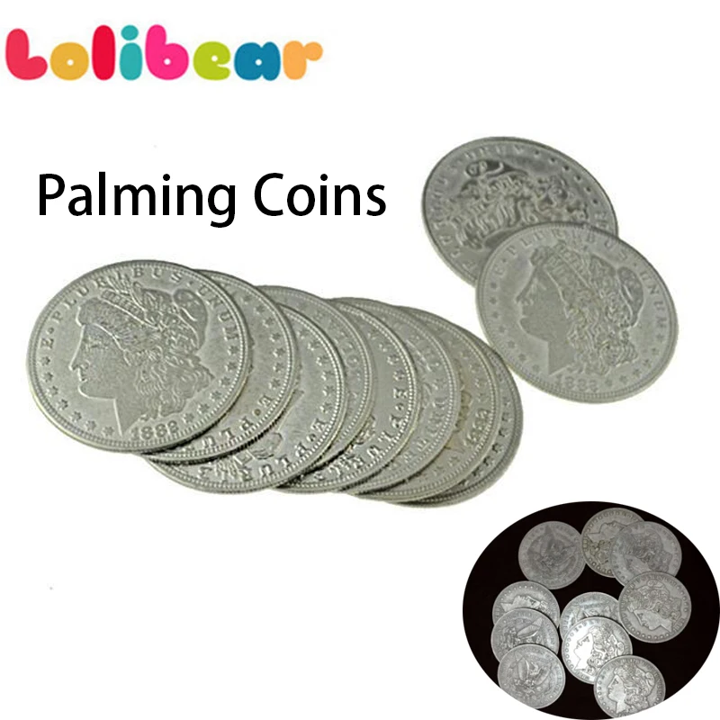 10pcs/pack Palming Coins (Morgan Version) Magic Tricks Close Up ...