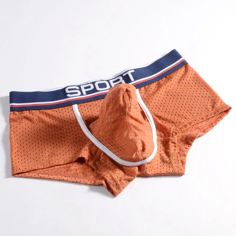 Men boxers short health underwear scrotum sac bag U Pouch physiological ...