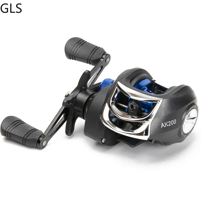 2021 New AK200 7.2:1 High Speed Fishing Reel Left Right Hand Baitcasting Reel Brake System 8kg ...