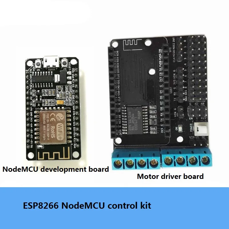 ESP8266 Wireless Controller Node MCU Dewan Pengembangan + Motor Driver Papan RC Robot Chassis ...
