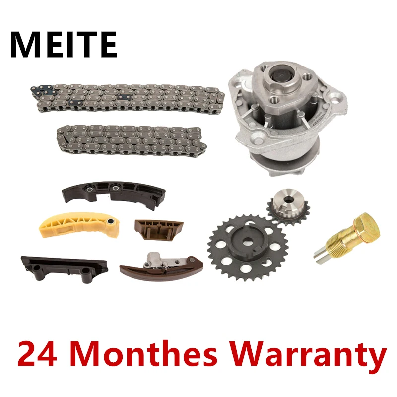 Engine Timing Chain Tensioner+ Water Pump Set For Audi Q7 3.6l 2008 ...