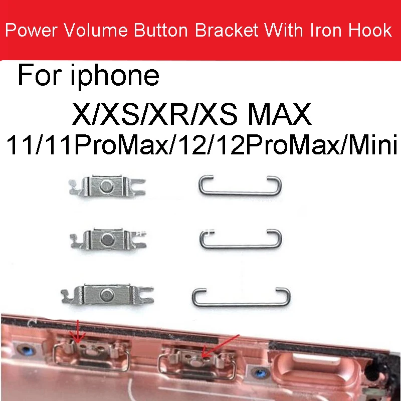 Power-and-Volume-Button-Side-Keys-Bracket-with-Iron-Hook-for-iPhone-12 ...