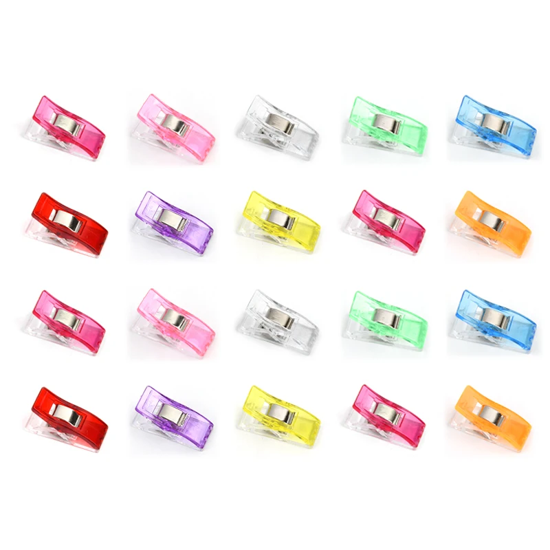 Kit de couture,Pinces en plastique multicolores pour tissu, étui pour ...