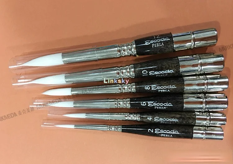 Escoda-Perla-pincel-de-acuarela-redondo-para-artista-serie-1438-mango-corto-filamento-Toray ...