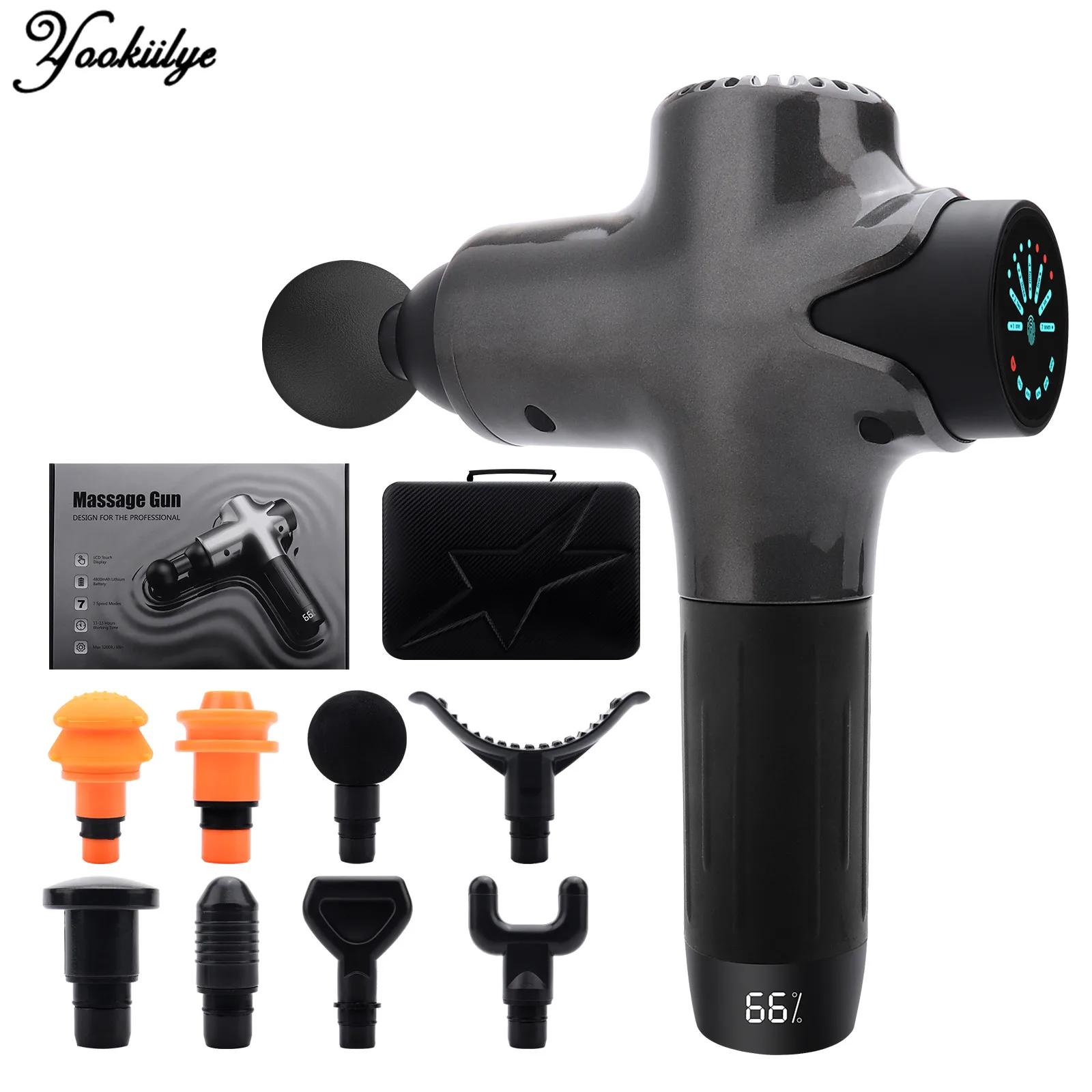 7 Levels Electric Fascia Gun Deep Tissue Muscle Massage Gun for Legs ...