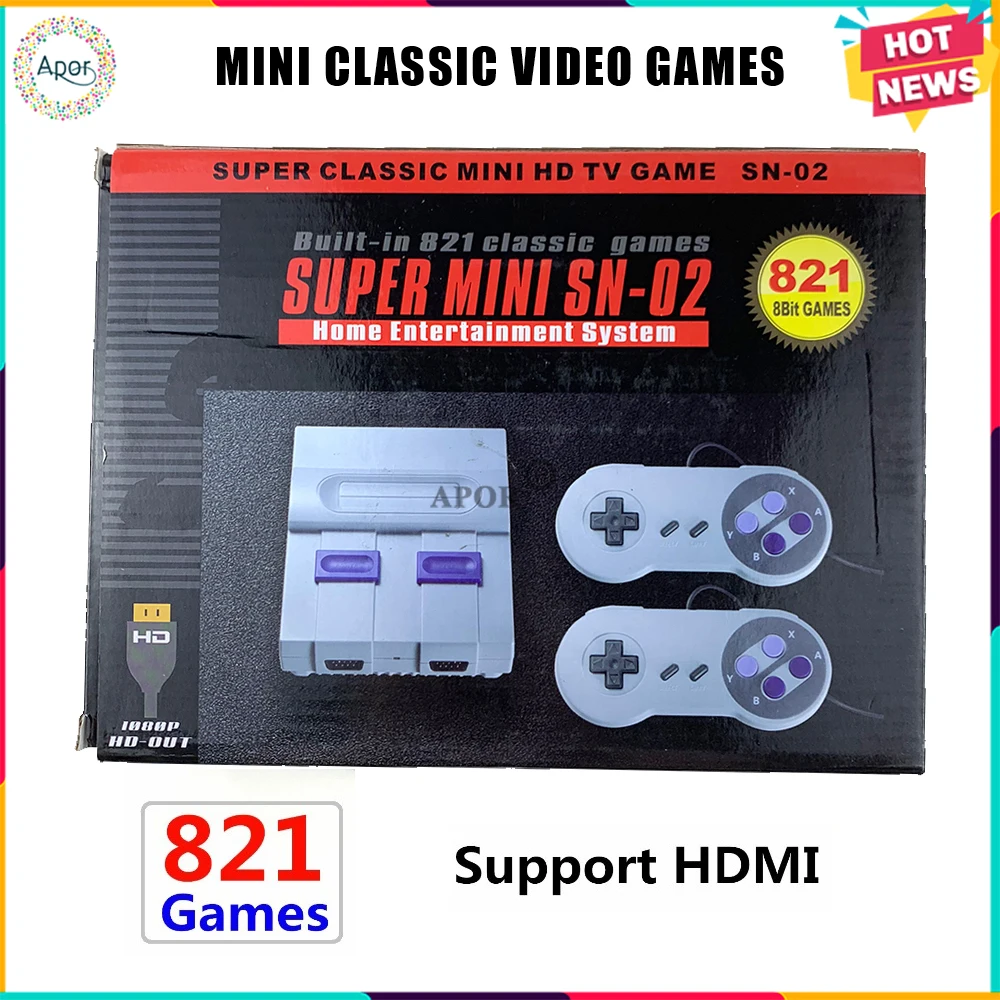 Wholesale 8bit Mini Tv Family Video Game Console Handheld Built In 821 ...