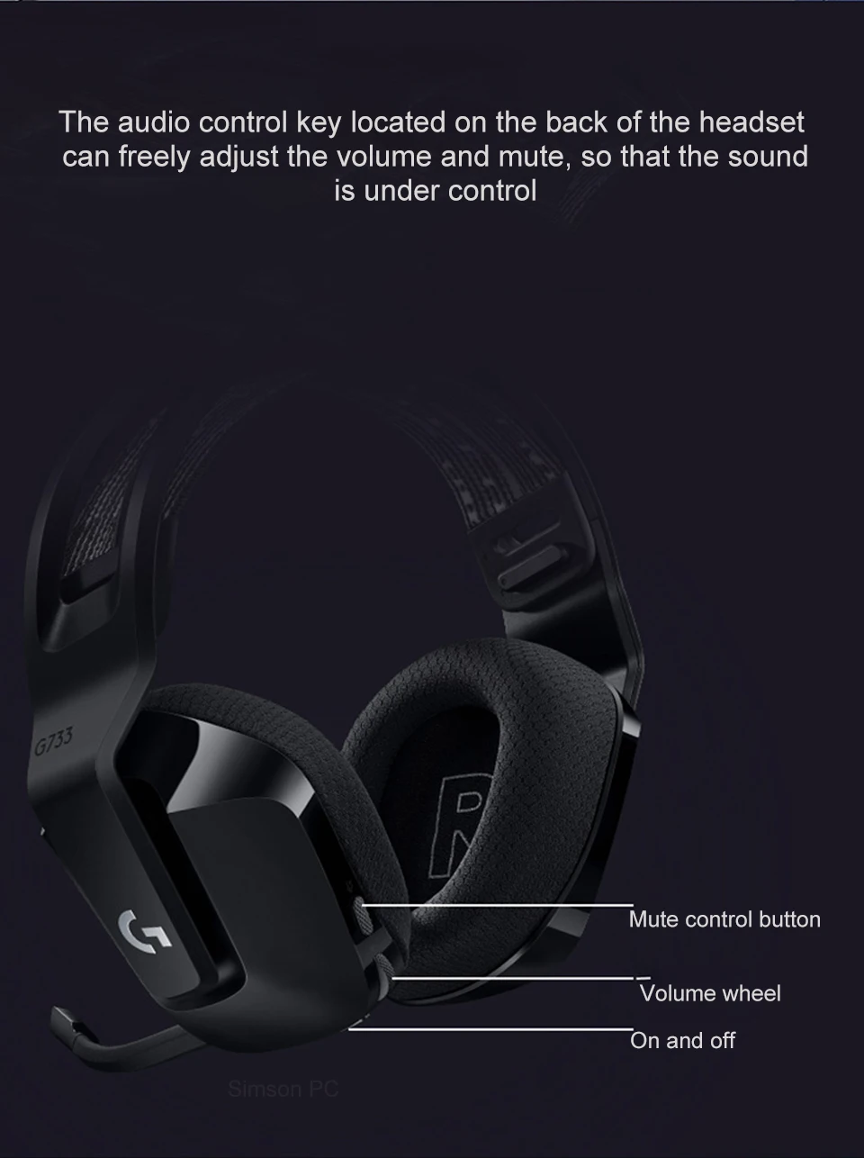 Logitech G733 KDA LIGHTSPEED wireless gaming headset RGB DTS X2.0 7.1 ...