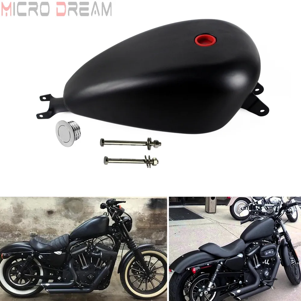Matte Black 3.3 Gallon EFI Fuel Gas Tank For Harley Sportster 883 1200 ...